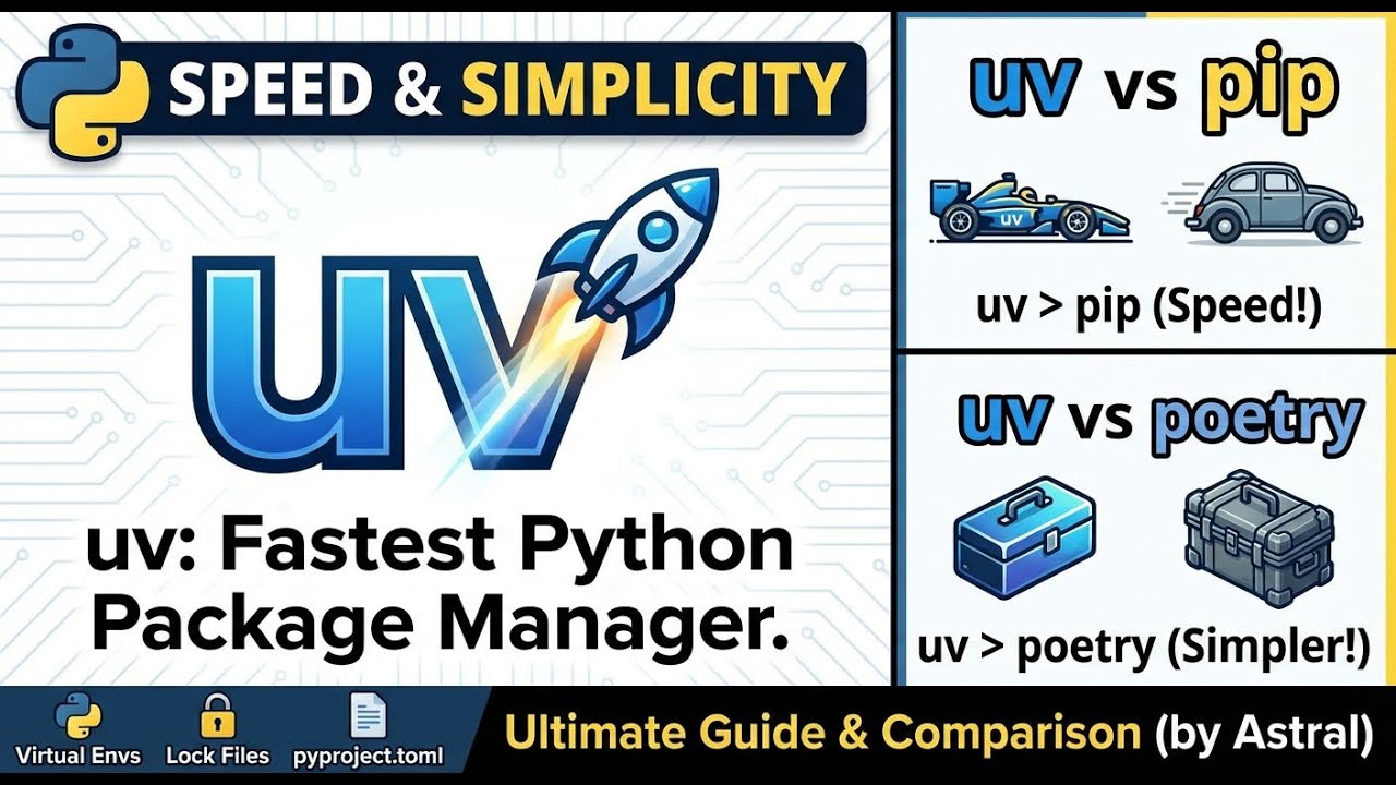 8. Install UV Python Package Manager | PIP Alternative - YouTube
