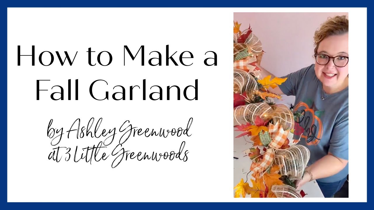 How to Make an Easy Fall Garland - YouTube