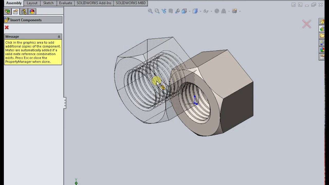 Nut SOLIDWORKS - YouTube