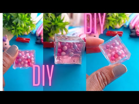 Nano tape slime ice cube | nano tape slime mix | easy craft ideas # ...