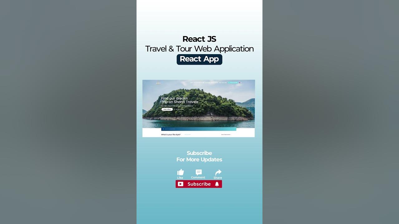 ️ Travel and Tour Web Application React JS Tutorial and Tailwind CSS | #shorts - YouTube