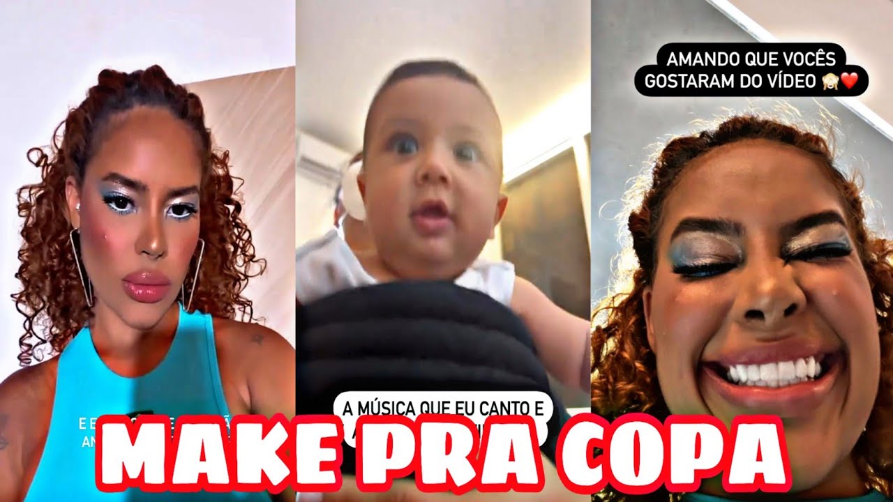 STHE MATOS FAZ MAKE DA COPA SOZINHA E FICA FELIZ - YouTube