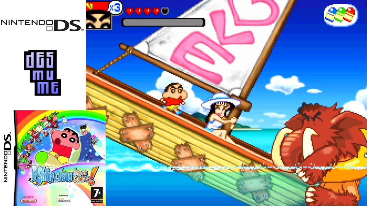 ¡Shin chan flipa en colores! (2007) Nintendo DS Gameplay in HD (DeSmuME ...