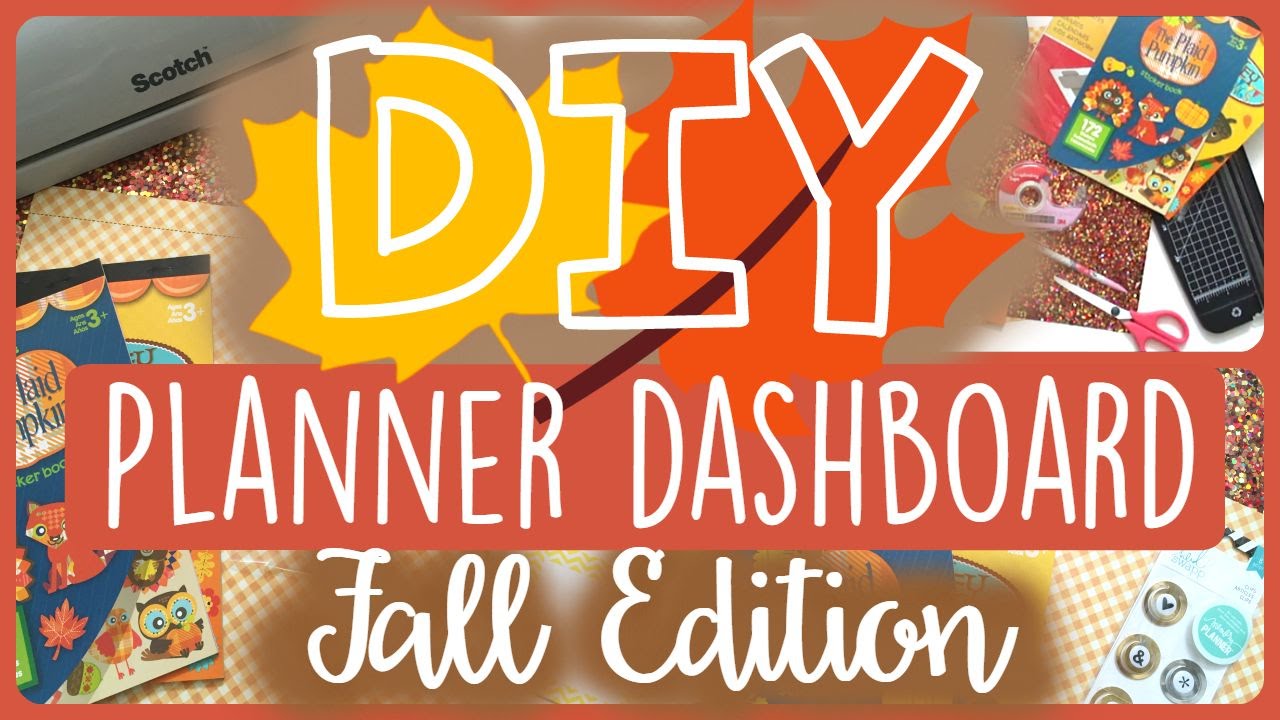 DIY Planner Dashboard ️ Fall Edition - YouTube