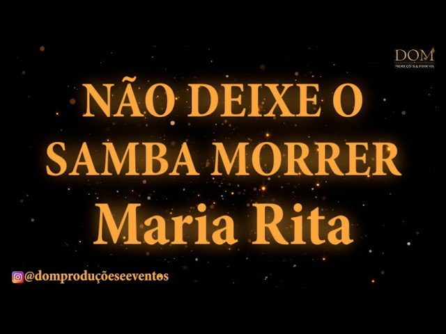 Samba-Okê - Maria Rita - Não Deixe O Samba Morrer - Karaokê Chords ...