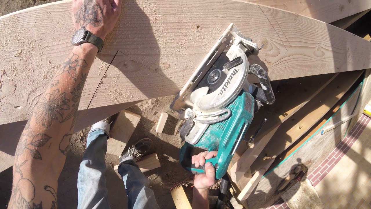 cutting stairs and bonus footage falling into sump pit - YouTube