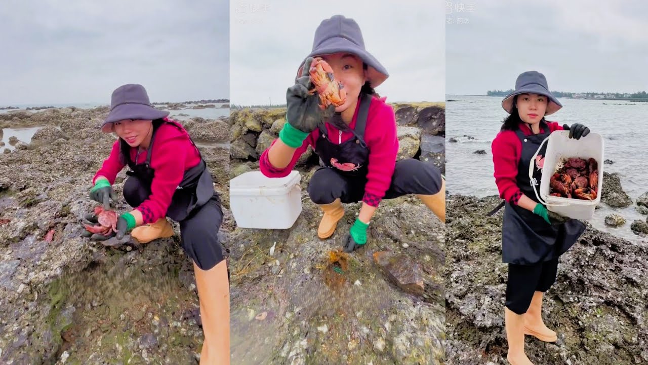 Red crab fishing🐳 Fish video #catching #fishing #crab #hunting - YouTube