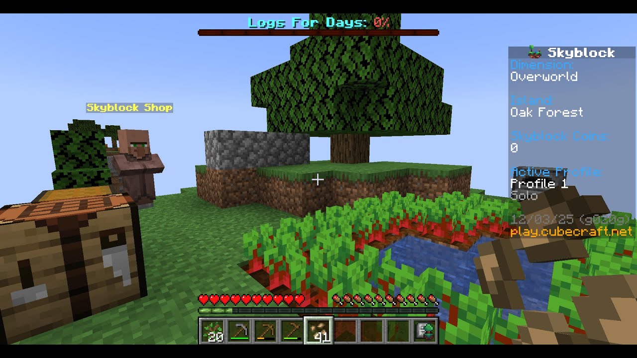 EP.1 - Quest in MineCraft : CubeCraft - SkyBlock - YouTube