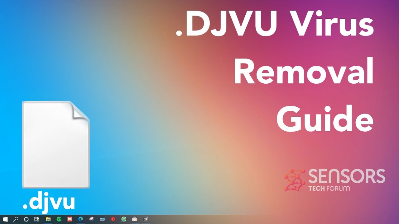 DJVU Virus [.djvu File] Removal & Decrypt [Free Fix 2021] - YouTube