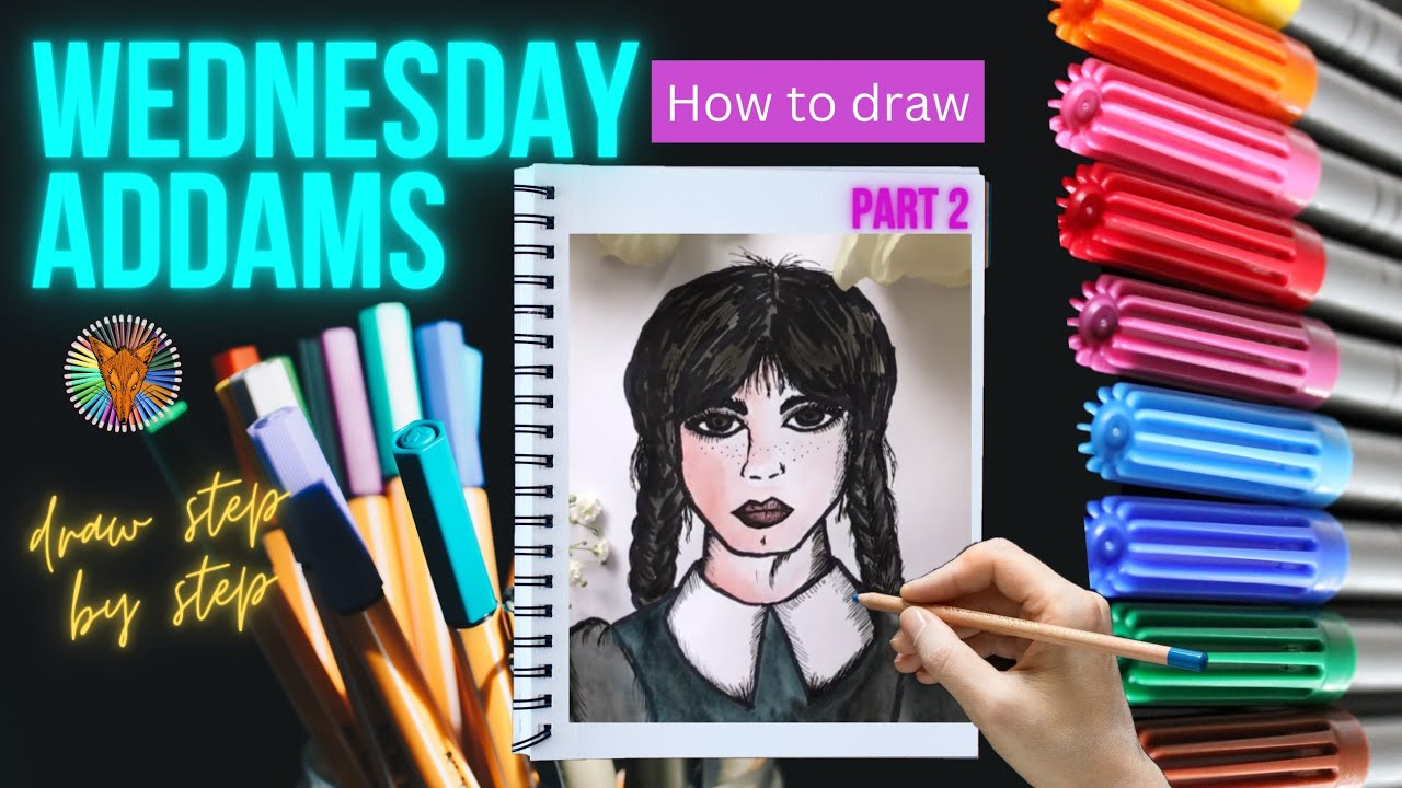 Unleash your inner artist: learn how to draw the charming Wednesday ...