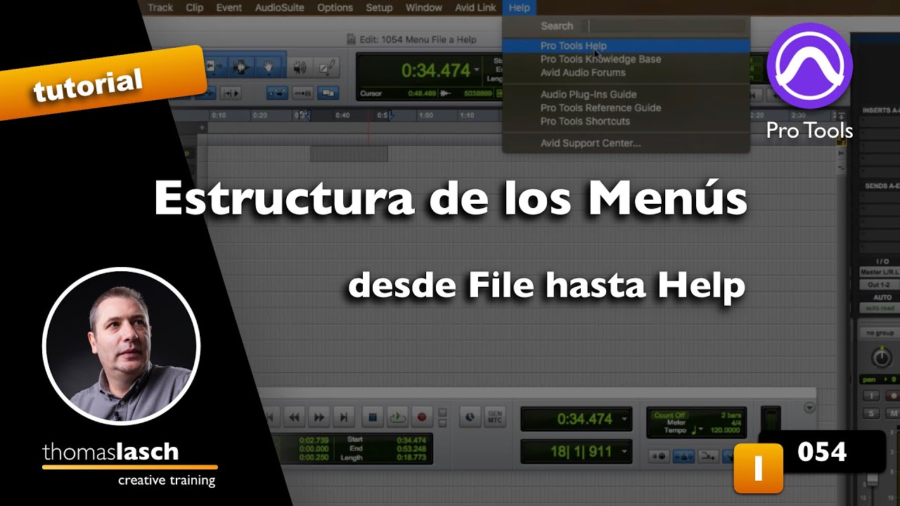 Aprende Pro Tools | Menús Principales - YouTube