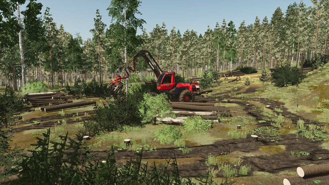 FS25 | Harvesting Spruce (Komatsu 951) | Timelapse - YouTube