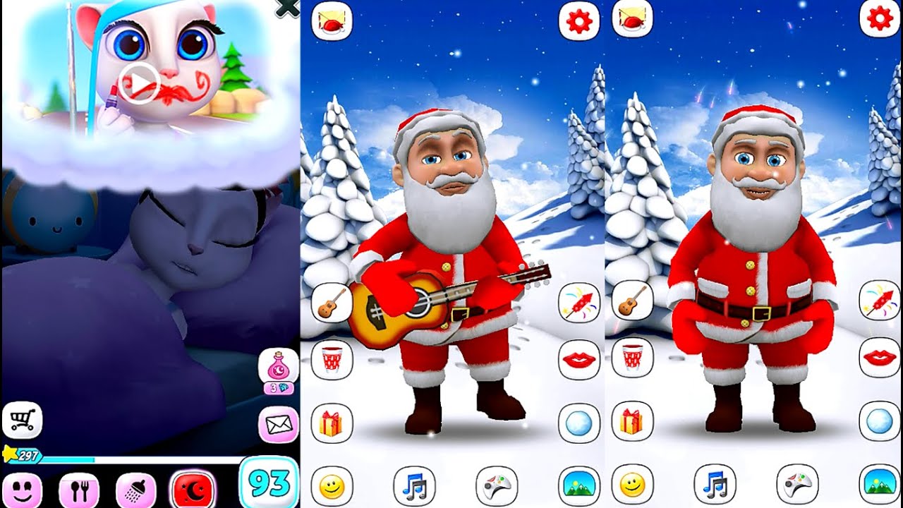 My Talking Angela Vs Santa Claus || Android Gameplay Full HD - YouTube