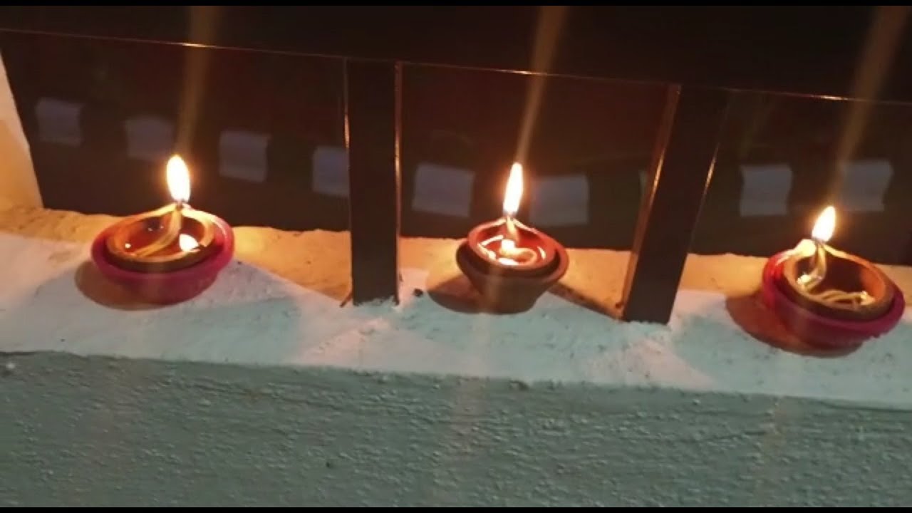 Deepavali Diya painting | Diya decoration | how to decorate diyas | how ...