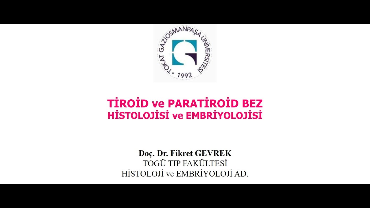 Tiroid ve paratiroid bez histolojisi ve embriyolojisi Doç. Dr. Fikret ...