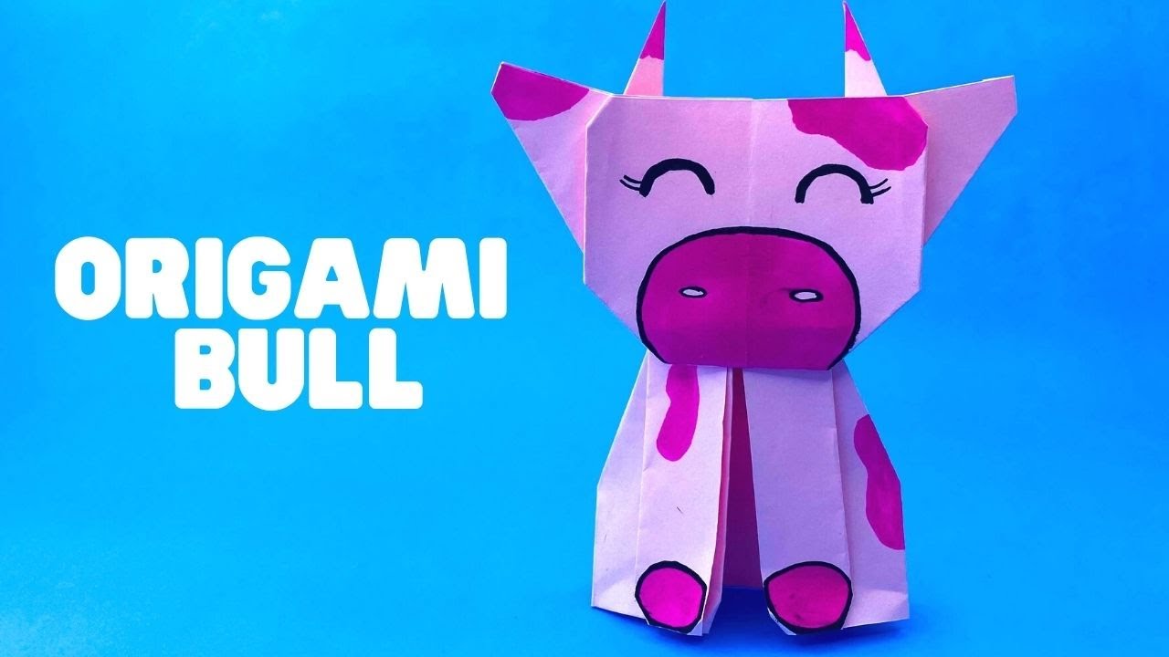 How to make origami BULL [origami cow] - YouTube