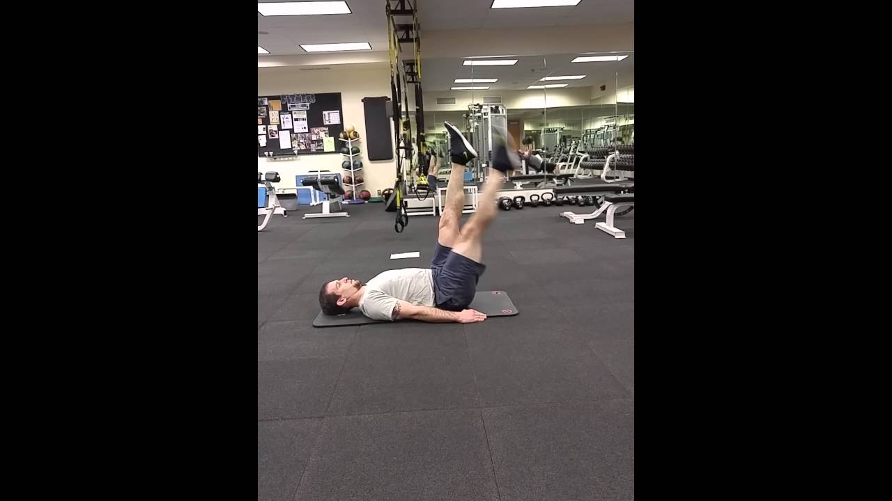 Lying Alternating Leg Raise - YouTube