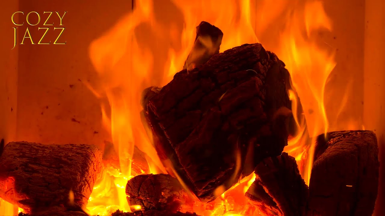 Soft Jazz Music and Crackling Fireplace Sounds in Perfect Fireplace ...