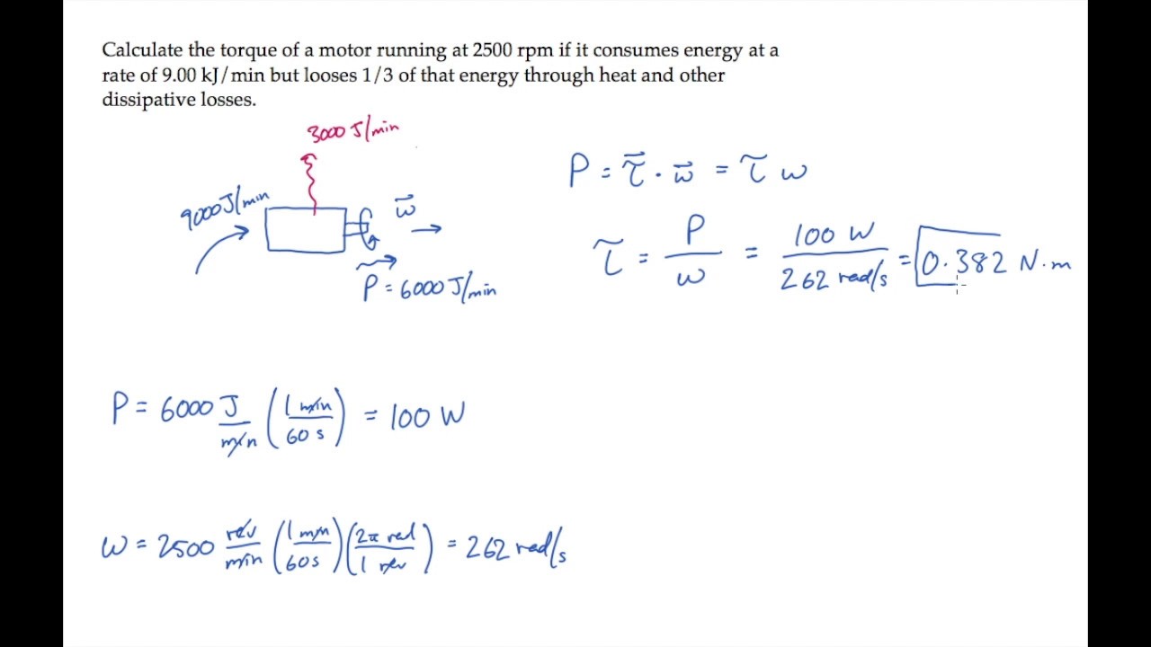 Rotational Motion: Work and Energy. Level 1, Example 2 - YouTube