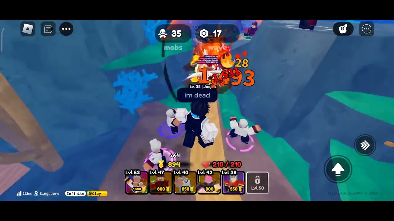 doing infinite in underwater temple (anime defenders) - YouTube