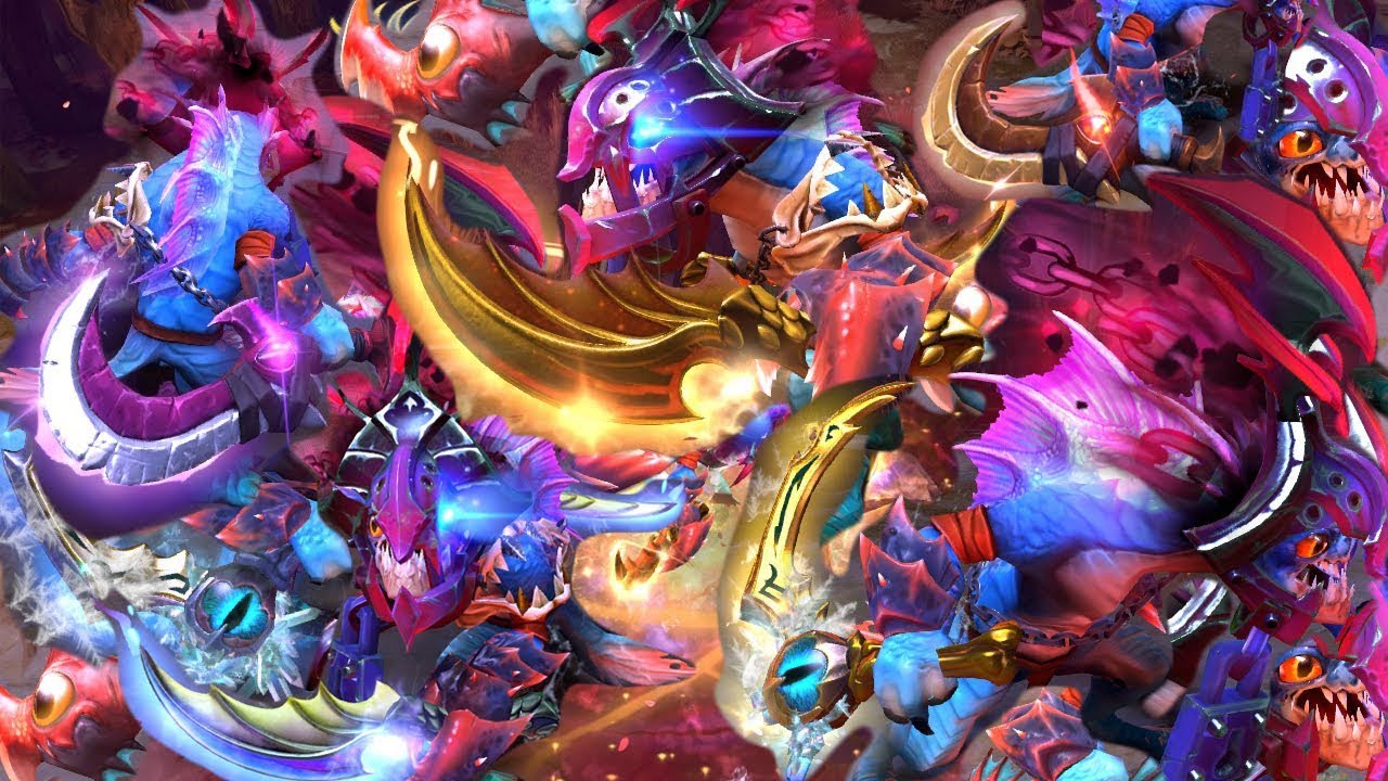 Dota 2 Slark Best Top weapons with Best Mix Set (gold Gilded Edge ...