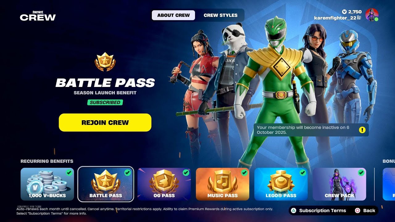 Fortnite crew pack fully unlocked | chapter 6 season 4 - YouTube