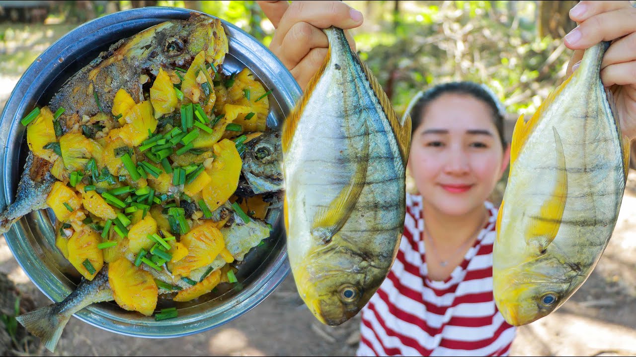 Sour Fish Cooking Pineapple Recipe - Cooking With Sros - YouTube
