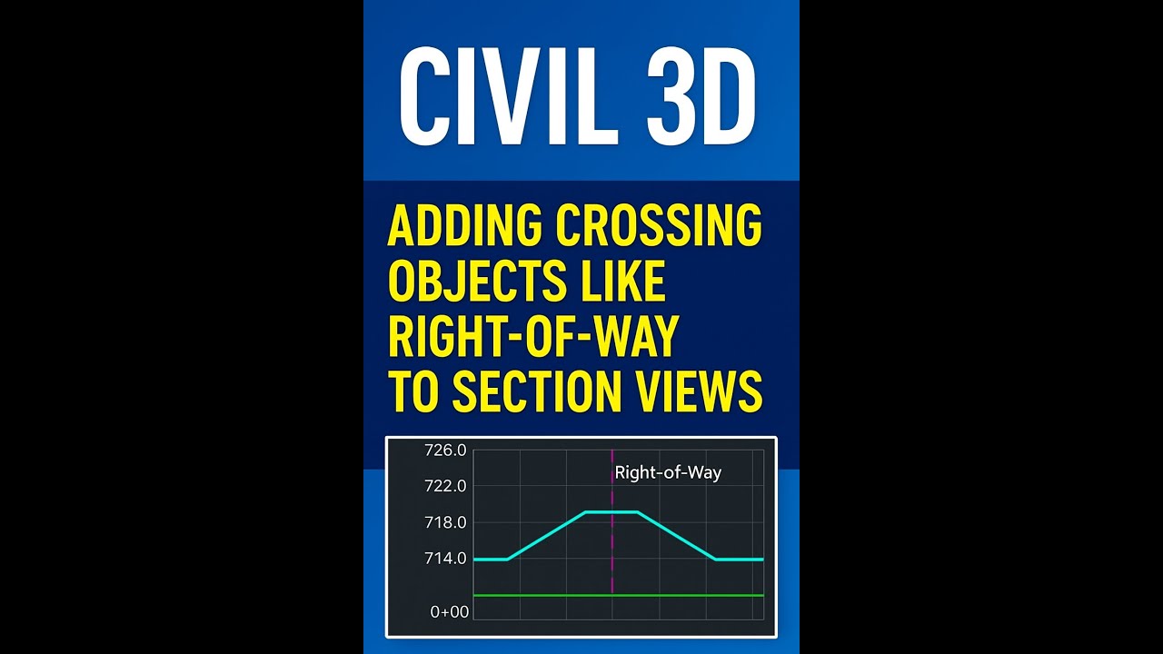 Civil 3D-Adding Crossing Objects Like Right-of-way to Section Views - YouTube