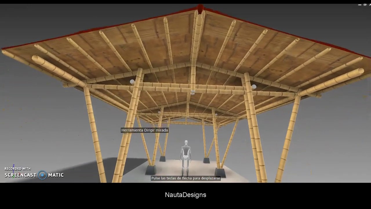 Kiosco en Guadua 4m x 10m - YouTube