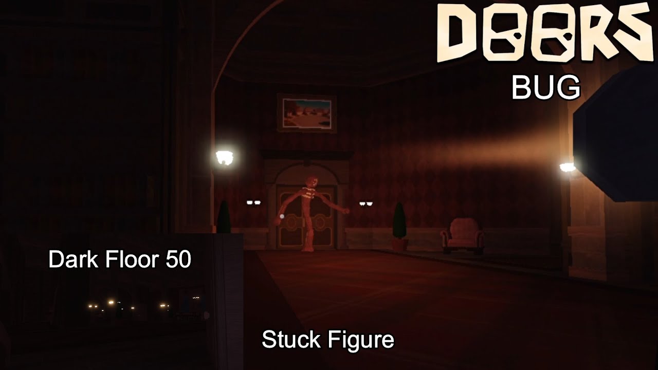 Doors Floor 50 Dark Room Stuck Figure Bug Roblox Youtube