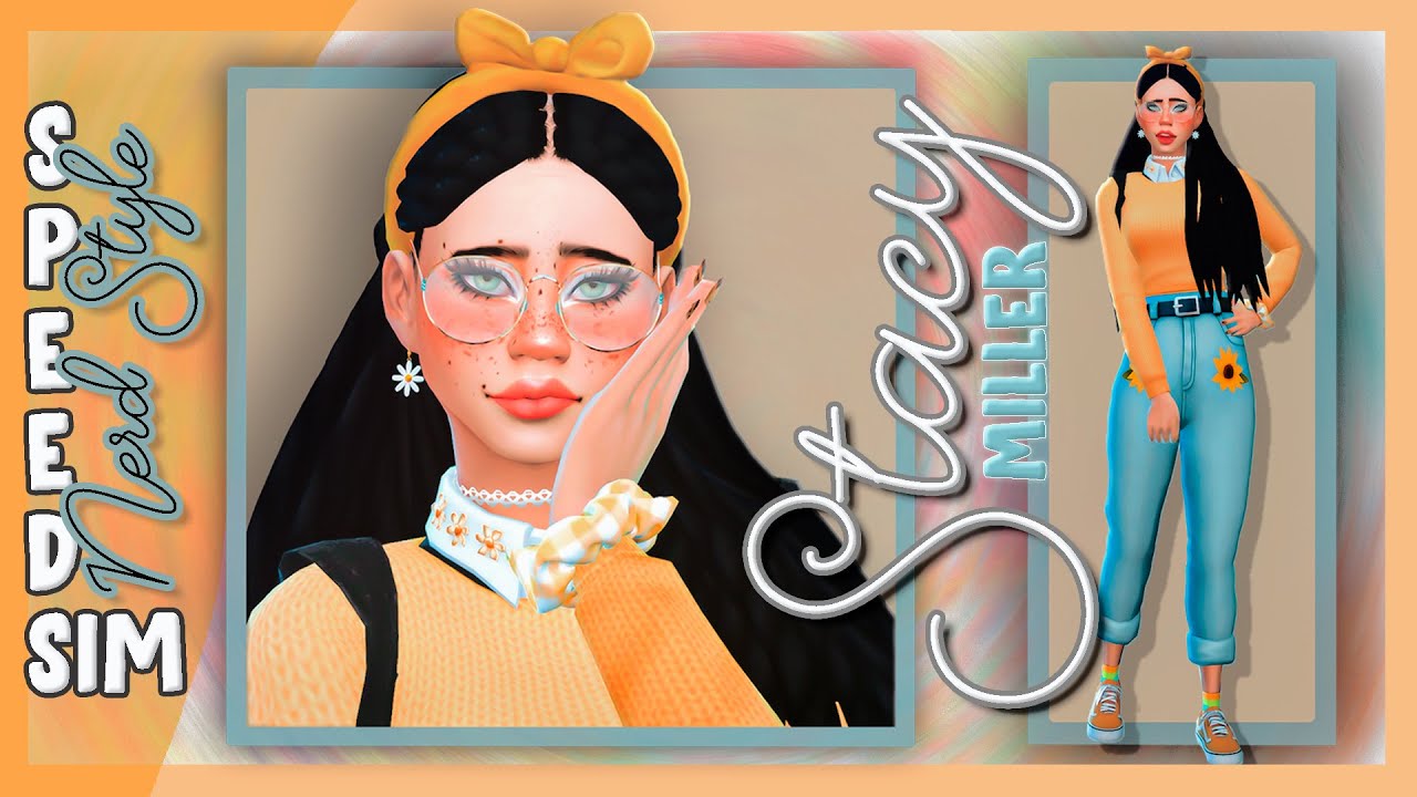 NERD GIRL STYLE 📙 | Los Sims 4 Crear Un Sim + CC Folder - YouTube