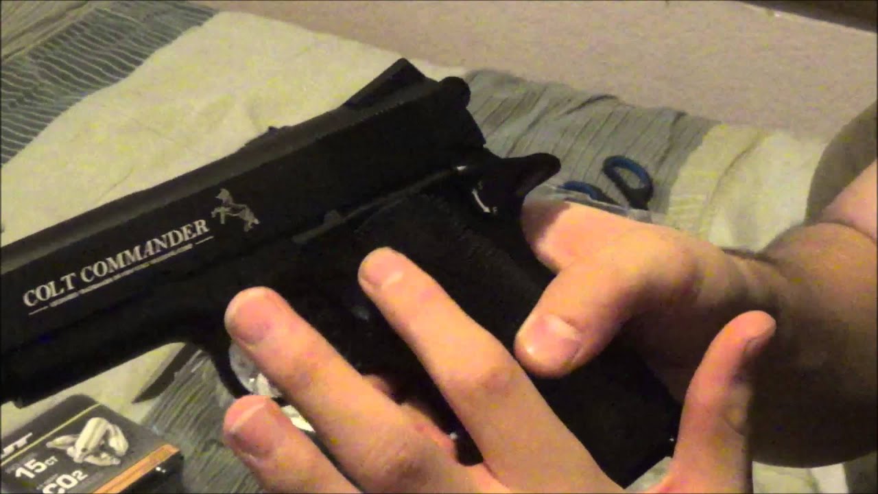 colt commander 1911 review bb gun - YouTube