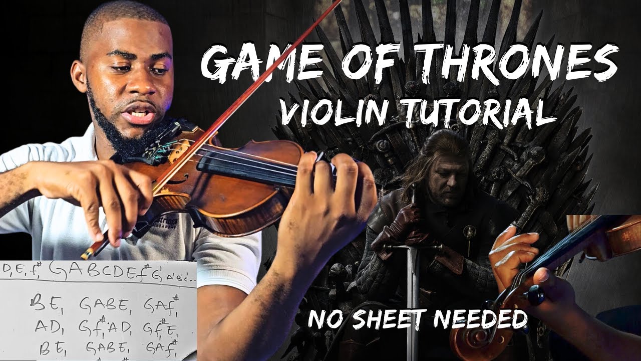 Easy Beginner Violin Tutorial For Game Of Thrones Theme - YouTube