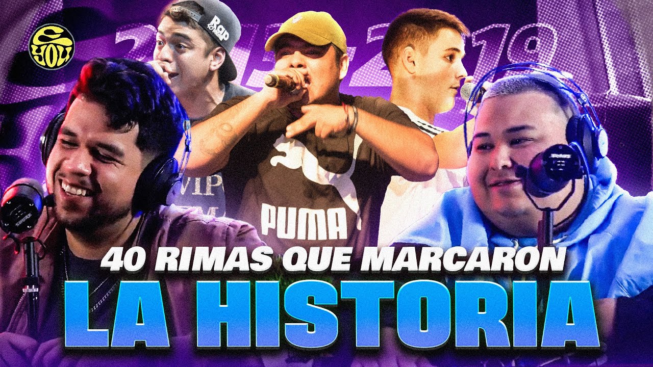 REACCIONAMOS A 40 RIMAS QUE MARCARON LA HISTORIA DEL FREESTYLE! - EYOU TV - YouTube