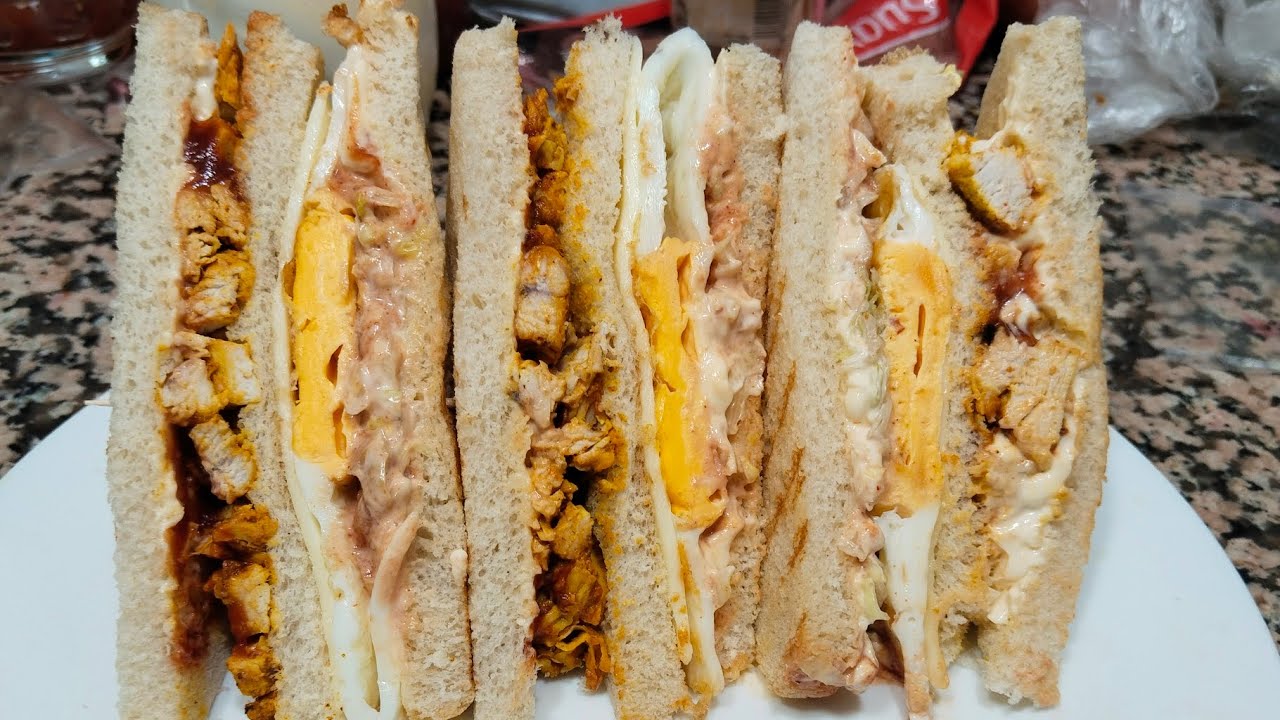 Amazing delicious luxurious 🤩 🤩 🤩 tikka club sandwich ki recipe very ...