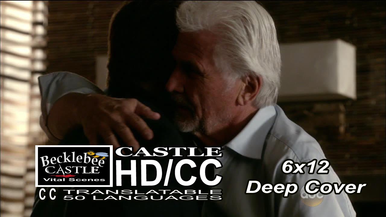 Castle 6x12 "Deep Cover" Castle & Dad Hug (HD/CC) - YouTube