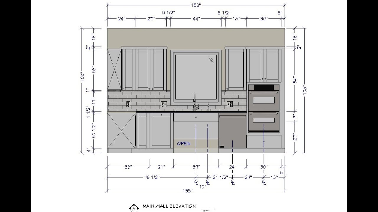 Creating a Floor Plan and Main Wall Elevation for the NKBA CKBD Exam ...