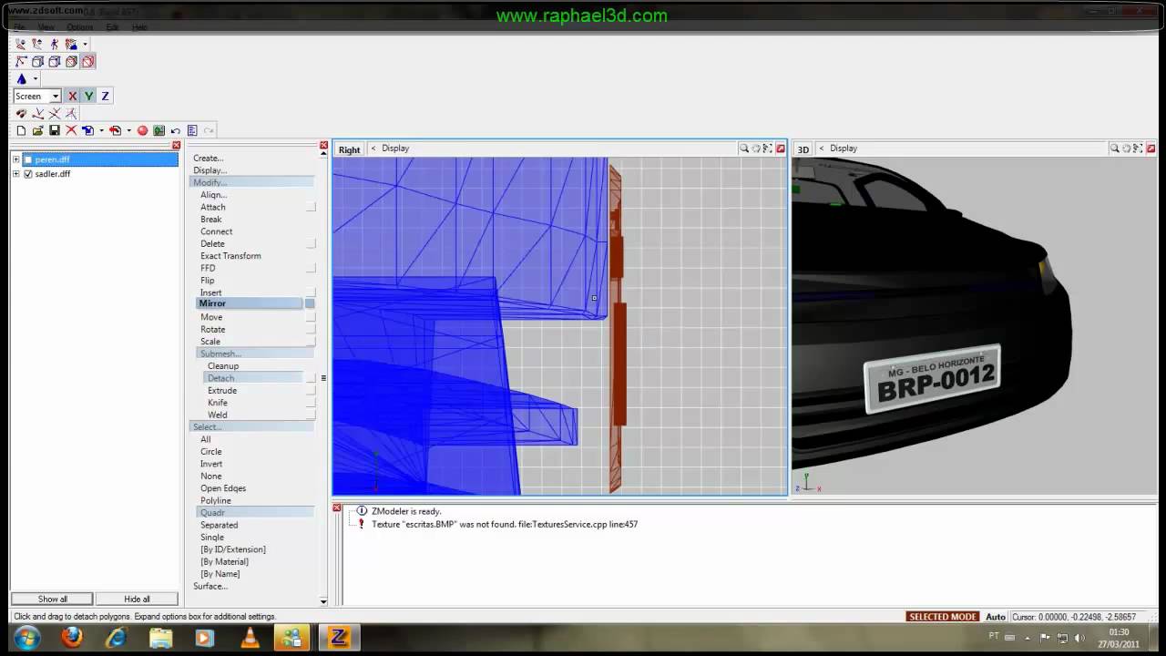 Detach e Attach Zmodeler [Raphael3D] HD - YouTube