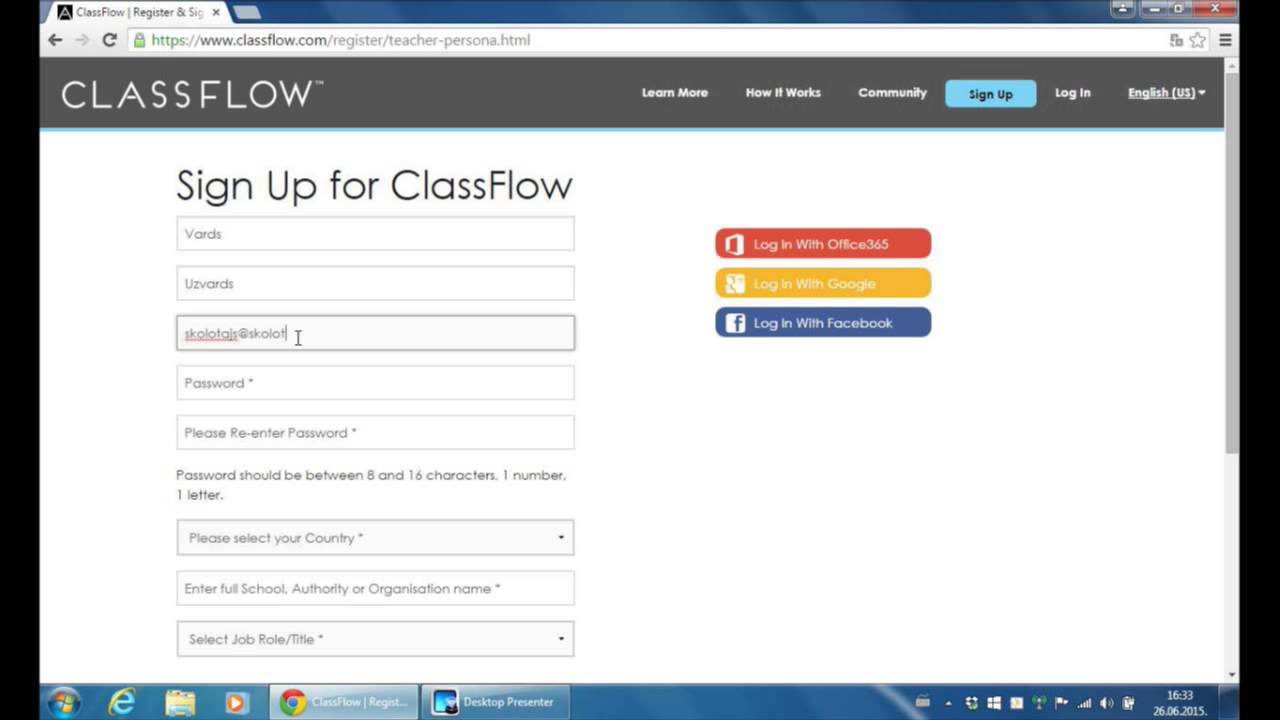 ClassFlow. Reģistrēšanās - YouTube
