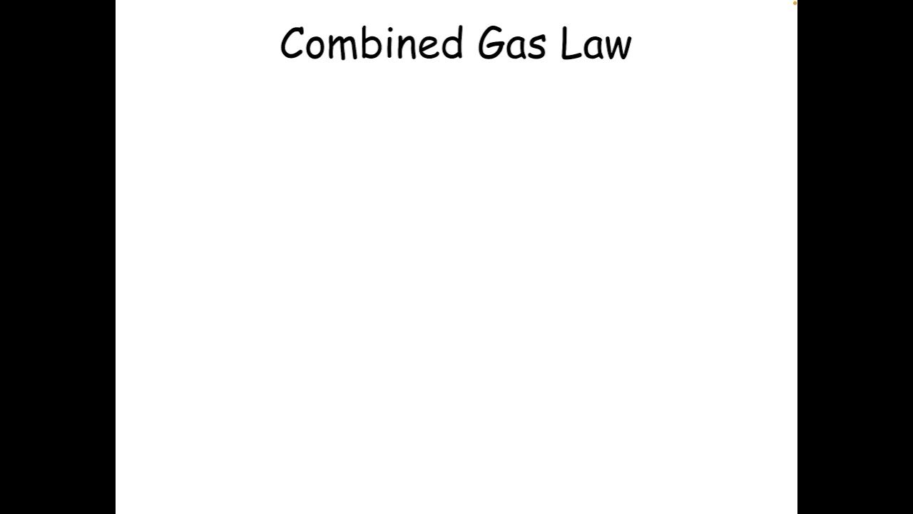 Combined Gas Law Notes - YouTube