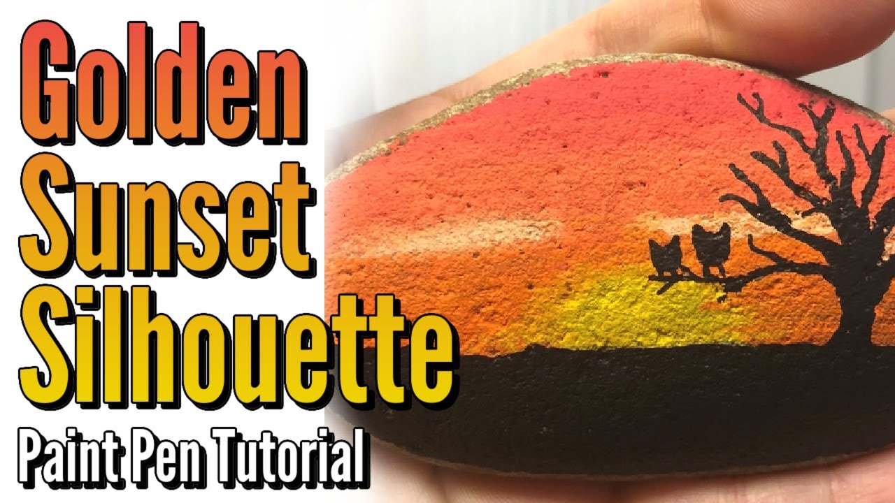 Golden Blended Paint Pen Sunset - YouTube