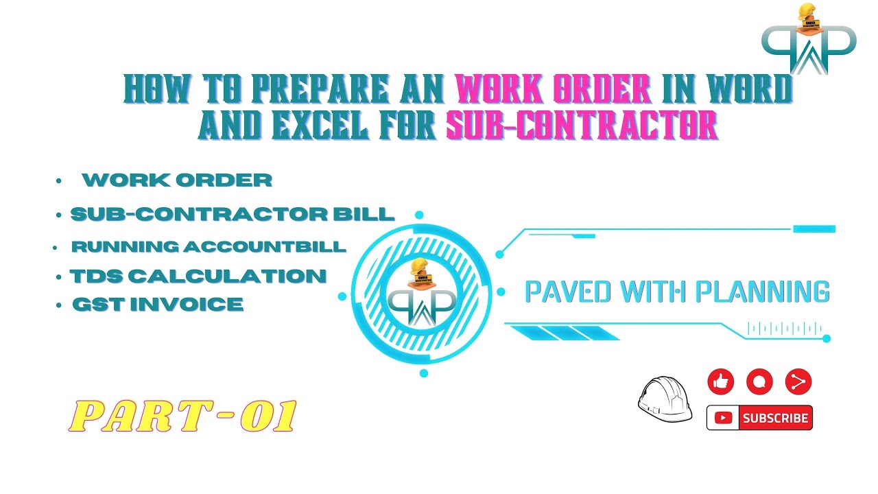Part-1 Work Order for Contractor/PRW l Work order format for ...