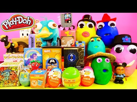 Surprise Play Doh Eggs Kinder Joy Eggs MLP Disney Marvel Star Wars Vinylmations Kidrobot Toys DCTC