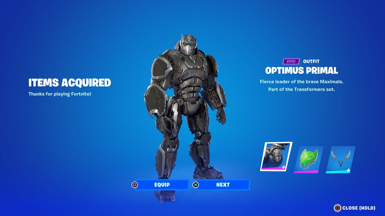 How To Get Optimus Primal Skin FREE In Fortnite! (New Optimus Primal ...