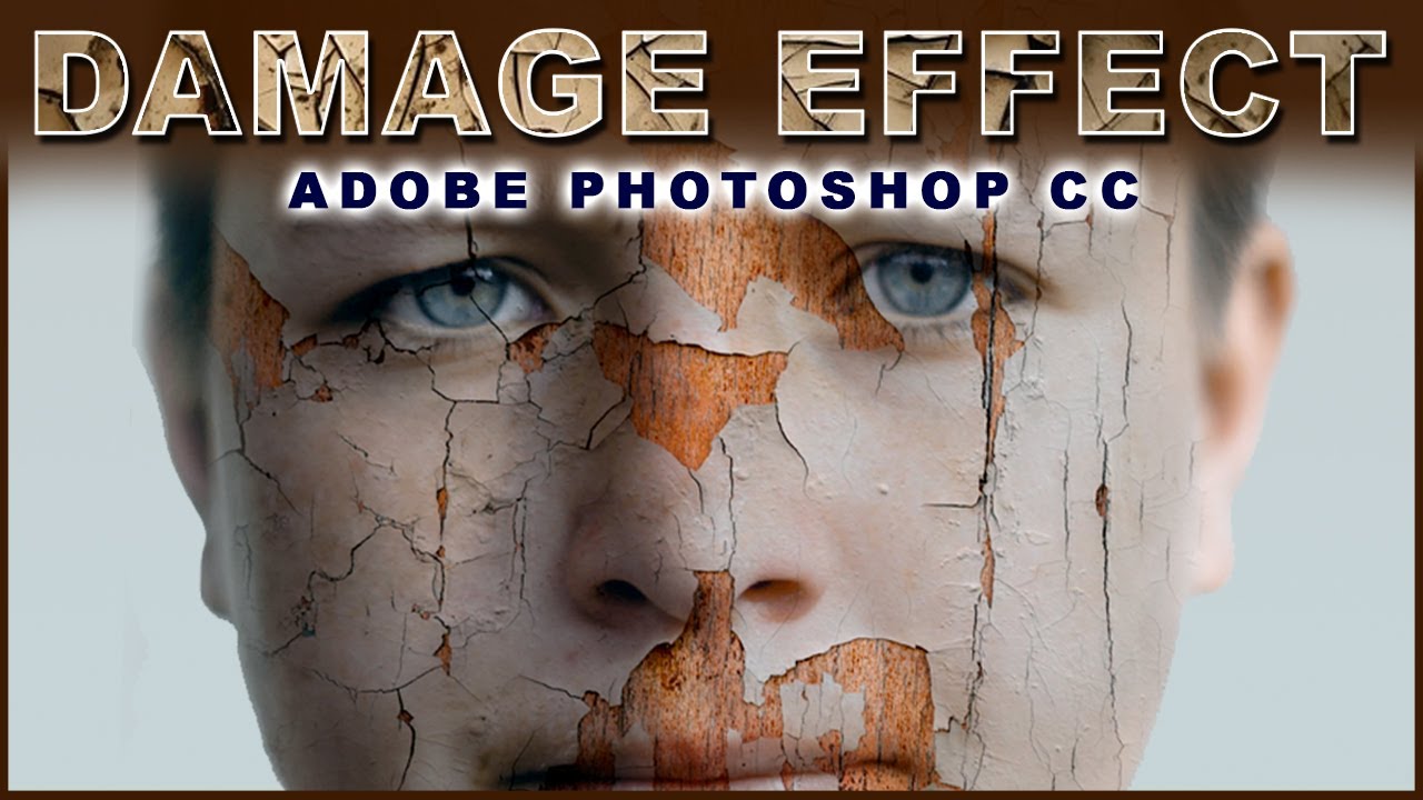 DAMAGE FACE EFFECT IN ADOBE PHOTOSHOP CC || IT WORLD COMPUTER EDUCATION ...