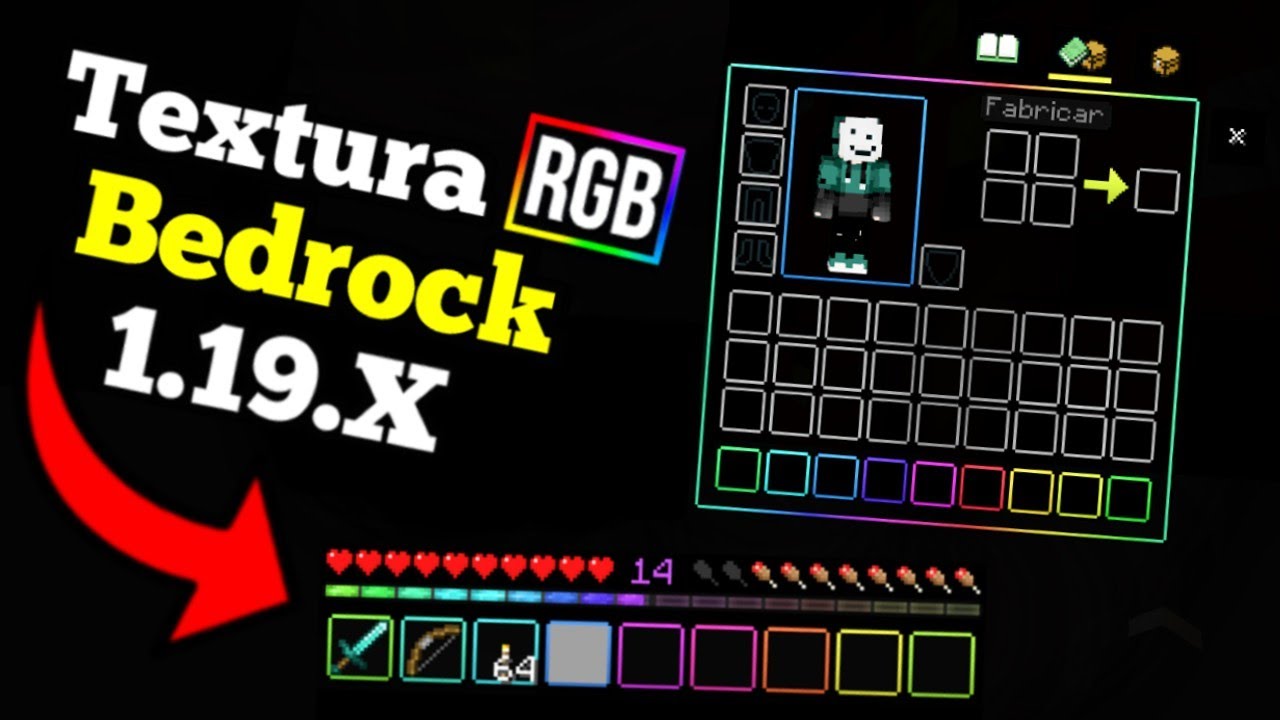 🟢 Textura RGB Animado Para Minecraft BEDROCK 1.19.X | Barra De ...