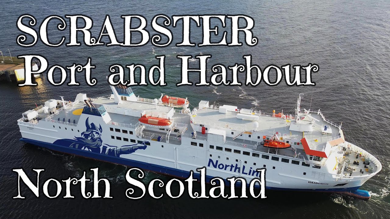 Northlink ferry terminal and scrabster port |4K| DJI Mini 3 Pro - YouTube