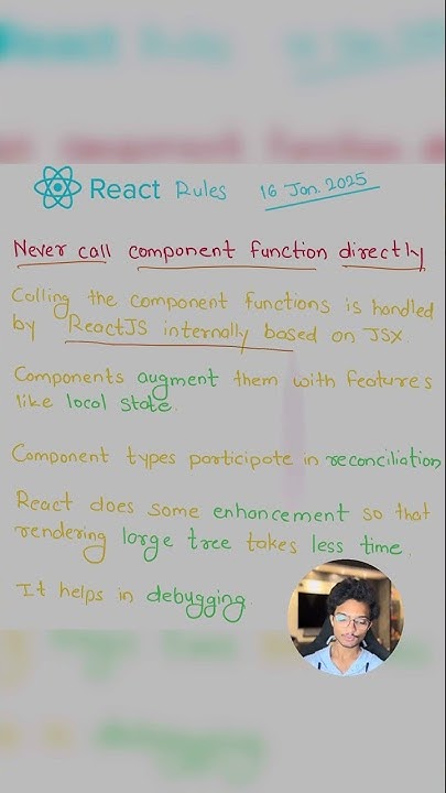 React rule #6: Never call component functions directly - YouTube
