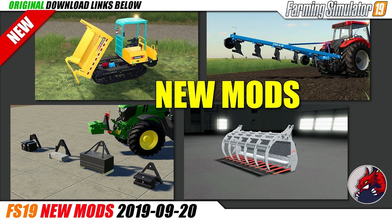 FS19 | New Mods (2019-09-20) - review - YouTube