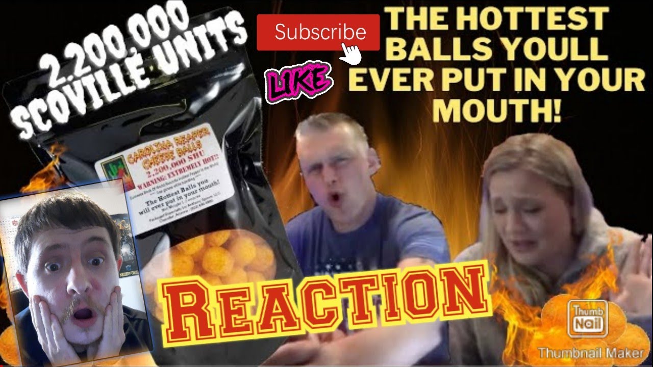 Reaction to Carolina Reaper Cheese Balls Challenge - YouTube